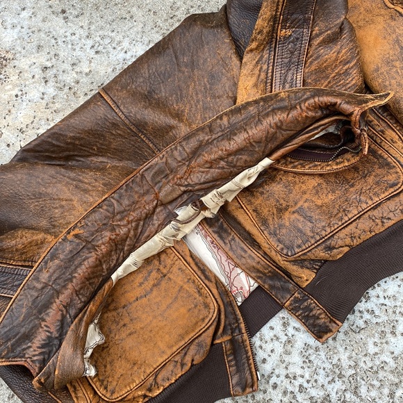 M. Julian | Jackets & Coats | Vintage M Julian Og Bomber Jacket W Silk ...